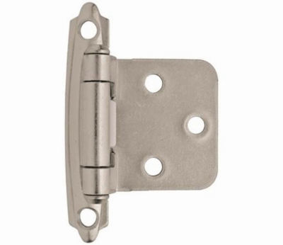 Cabinet Hinge, Self-Closing, Satin Nickel, Variable Overlay, 2-Pk. - True Value Hardware