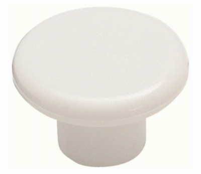 Everyday Heritage Cabinet Knob, White, 1-1/4 In. - True Value Hardware