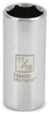 3/8 In. Drive, 11/16 In., 6-Point Deep Well Socket - True Value Hardware