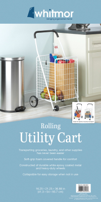 Large Utility Cart, White Steel Frame - True Value Hardware