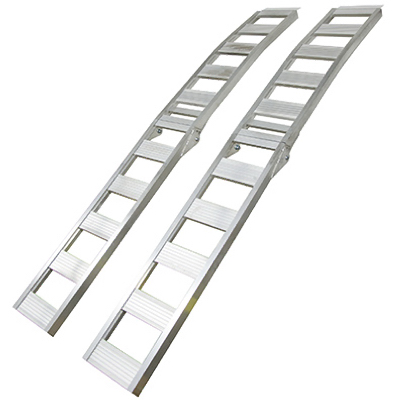 Folding Car Ramps, Arched Aluminum, 1,500 Lb. Rated, 12 x 90 In., 2-Pk ...