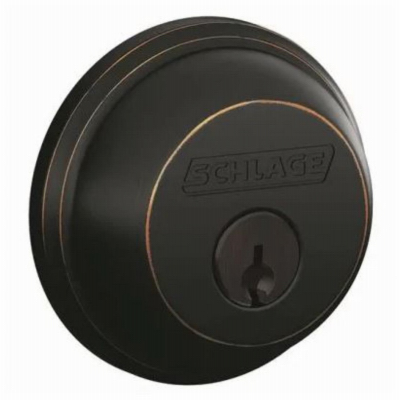 Single-Cylinder Deadbolt Lock, Aged Bronze - True Value Hardware
