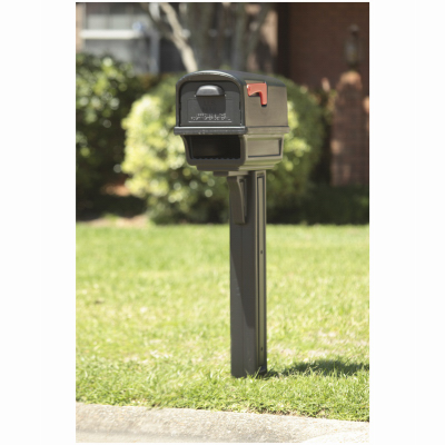 Gentry All-in-One Mailbox and Post Cover Combo, Black Plastic - True ...