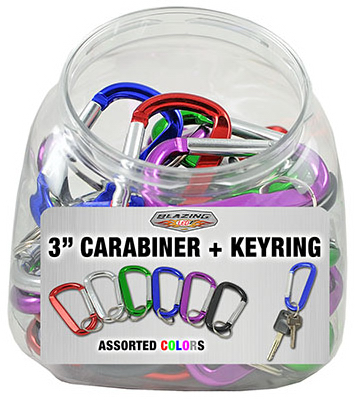 3 In. Carabineer With Key Ring, Assorted Colors - True Value Hardware