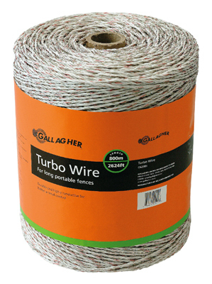 Electric Fence Turbo Wire, Ultra White, 1/16-In. x 2,624-Ft. - True ...