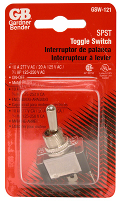 Toggle Switch, SPST, 125-Volt, 20-Amp, 3/4-HP - True Value Hardware