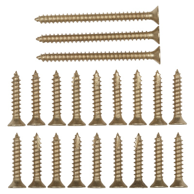 Door Hinge Screws, Satin Brass - True Value Hardware
