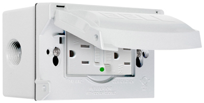 Ground Fault Circuit Interrupter Outlet Kit, White, 15A, 125 Volt ...