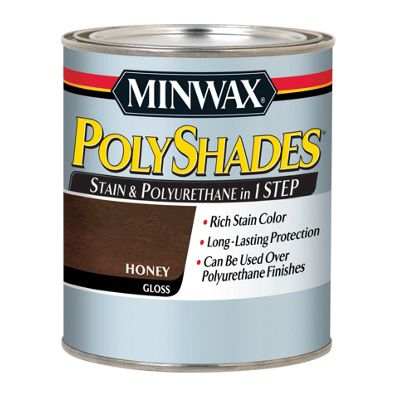 Polyshades Wood Finish + Polyurethane, Honey Gloss, Qt. - True Value ...