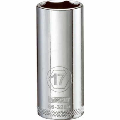 Metric Deep Socket, 6-Point, 3/8 In. Drive, 17mm - True Value Hardware