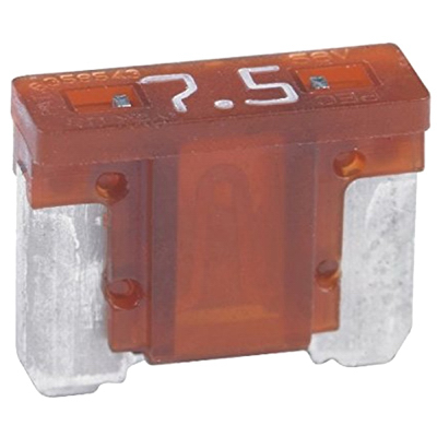 Automotive Mini Fuse, Brown, 7.5A, 32VDC, 5-Pk. - True Value Hardware