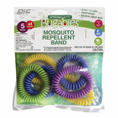 Citronella Mosquito Repellant Coil Wrist Band, Deet Free, Assorted ...