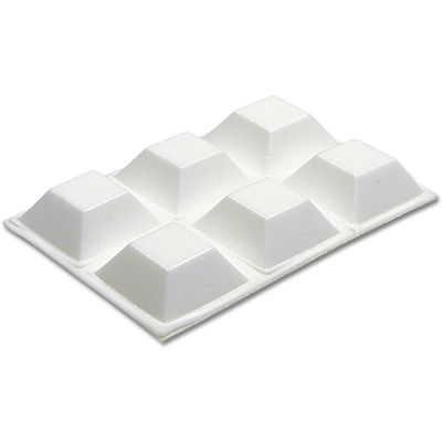 Vinyl Bumpers, Self-Adhesive, White, Square, 3/4-In., 6-Pk. - True ...