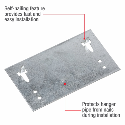 Self Nailing Stud Guard, 16 Gauge, 1-1/2 x 5-In. - True Value Hardware