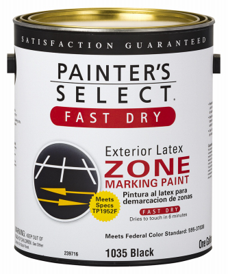 Zone Marking Paint, Flat Black Latex, Gallon - True Value Hardware