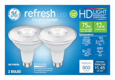 LED Light Bulbs, Daylight, Par 30, Long Neck, Diffused, 12 Watt, Medium ...
