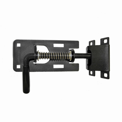 Universal Gate Latch, Spring Action, Black - True Value Hardware