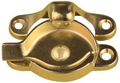 Rigid Sash Lock, Crescent, Bright Brass - True Value Hardware