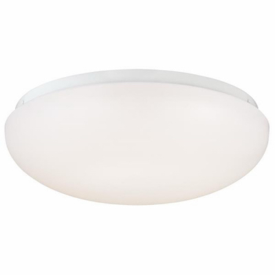 LED Light, Flush Mount, White/White Lens, 1100 Lumens, 15-Watt, 11-In ...