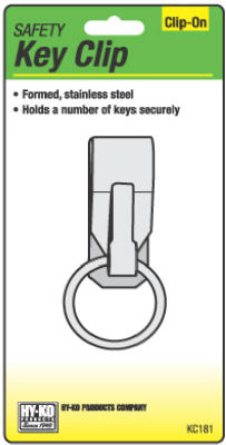 Safety Key Clip, Split-Ring, Stainless Steel - True Value Hardware