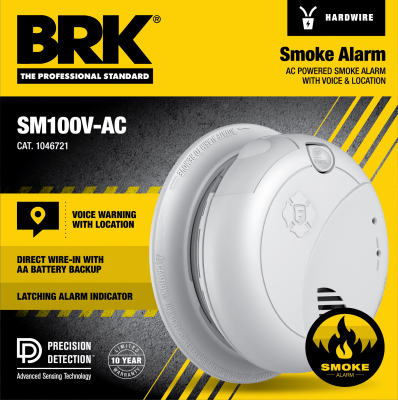 Hardwired Photoelectric Smoke Alarm, Anti-Theft Locks, Battery Backup ...