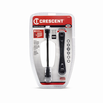 2-Pc. X6 4-in-1 Spline Ratcheting SAE Wrench Set, Black Oxide - True ...