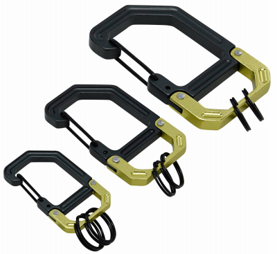 Apex Carabiner & Key Rings, Black/Green Aluminum, 3-Pk. - True Value ...