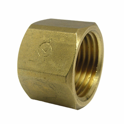 Pipe Fitting, Brass Pipe Cap, Lead Free, 1/2 In. FPT - True Value Hardware