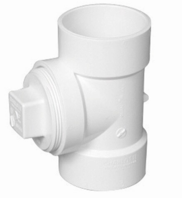 Schedule 40 DWV PVC Cleanout Tee with Plug, 1-1/2 In. - True Value Hardware
