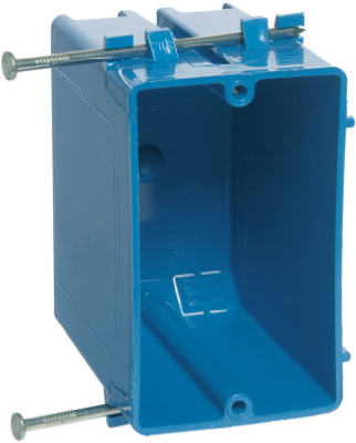 Single Gang Switch & Outlet Box, Deep Blue, 3-7/8 x 2-1/4 x 3-1/4 In ...