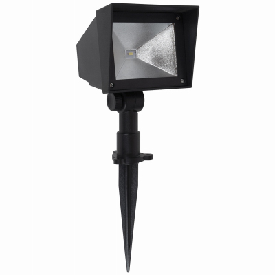 Solar Spotlights, Square Lens, Black Plastic, 20 Lumens, 2-Pk. - True ...