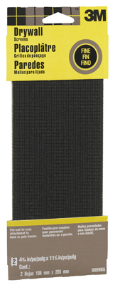 Waterproof Silicon Carbide Drywall Sanding Screen, Fine, 4-3/8 x 11 In ...