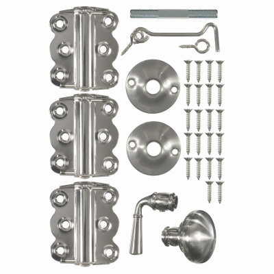Vinyl/Wood Screen Door Hardware Set, Satin Nickel - True Value Hardware