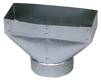 HVAC Register Boot, Galvanized, 2.25 x 10 to 6 In. - True Value Hardware