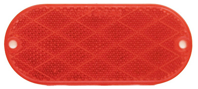 Trailer Reflector, Self Adhesive, Red Oval, 4-3/8 x 1-7/8-In. - True ...