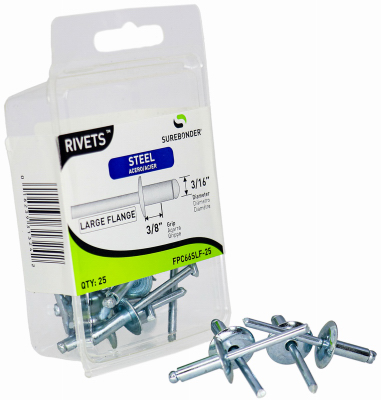 25-Pack Steel Medium-Large Snowmobile Rivets - True Value Hardware