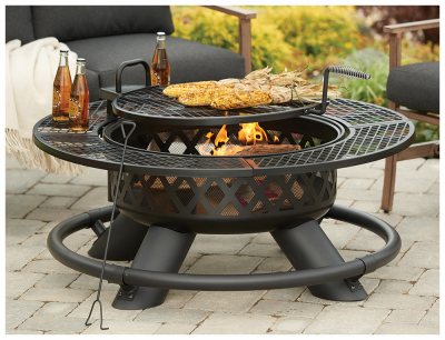 Ranch Fire Pit With Grill, 47-In. - True Value Hardware